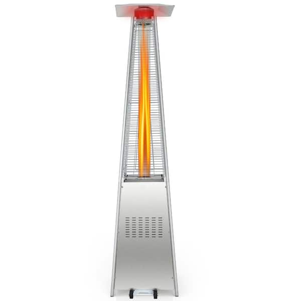 Ecooso 42,000 BTU Stainless Steel Pyramid Propane Patio Heater with ...
