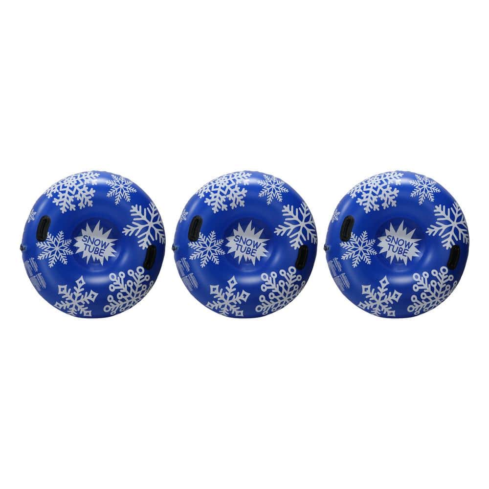 Ejoy 48 in. Inflatable Snow Tube with Handles (3-Piece) SnowTube_3pc ...