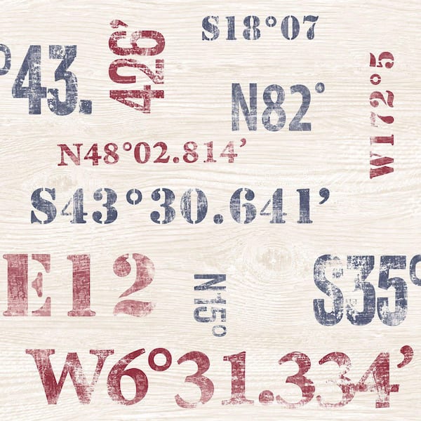 Deauville 2 Collection Navy/Red Naval Print Coordinates Matte Finish ...