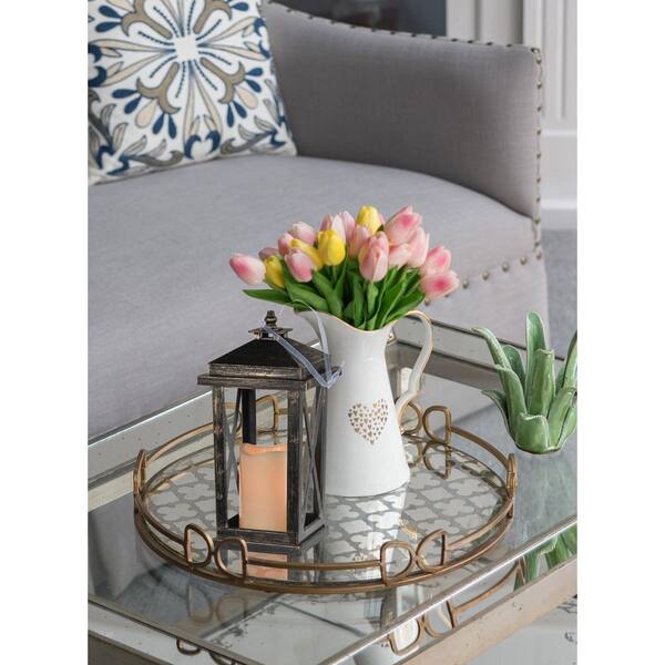 Antique Black Plastic Candle Lantern 2-Pack with Led Candle and ...