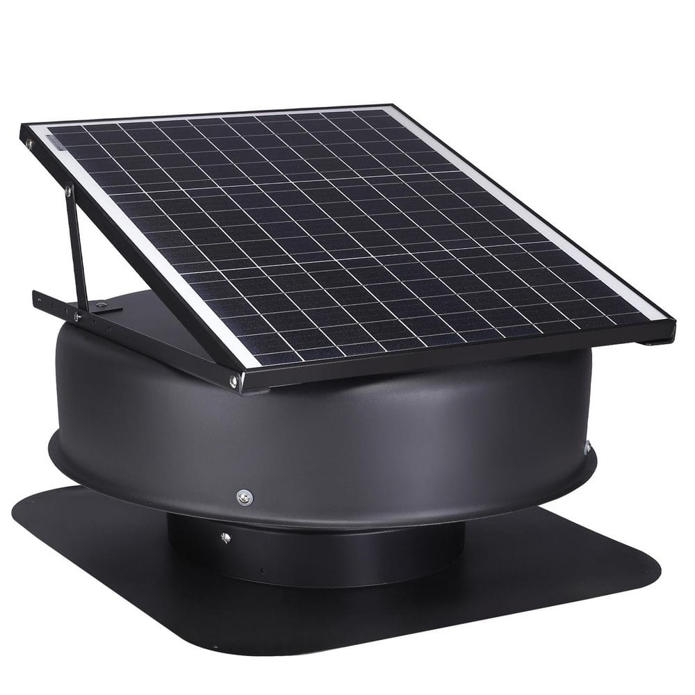 SVOPES Solar Attic Fan, 40 W, 1230 CFM High Airflow Roof Vent Fan ...