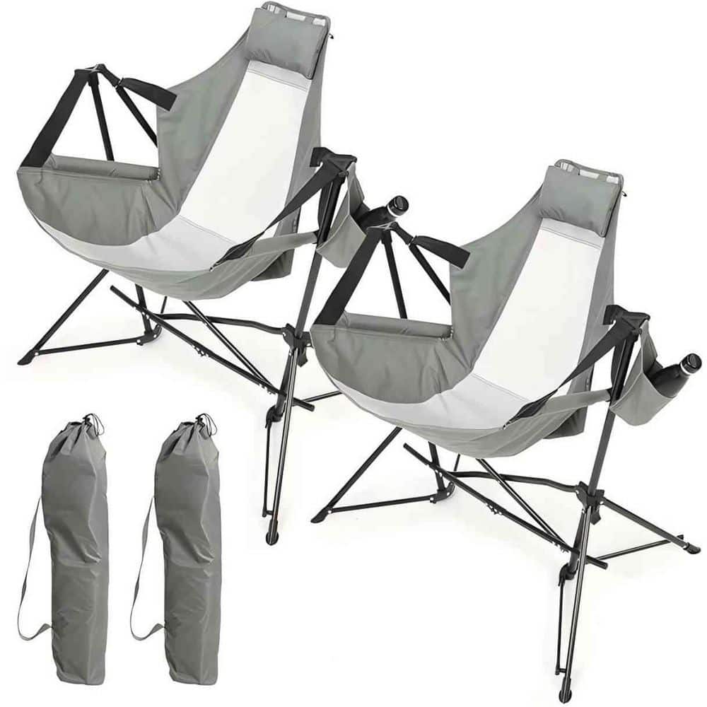 Aluminum Folding Portable Chair Recliner with Adjustable Back Cup ...