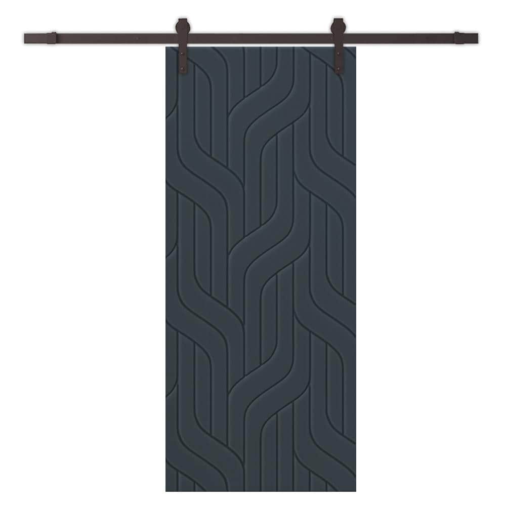 CALHOME 36 in. x 96 in. Charcoal Gray Painted Composite MDF Paneled ...