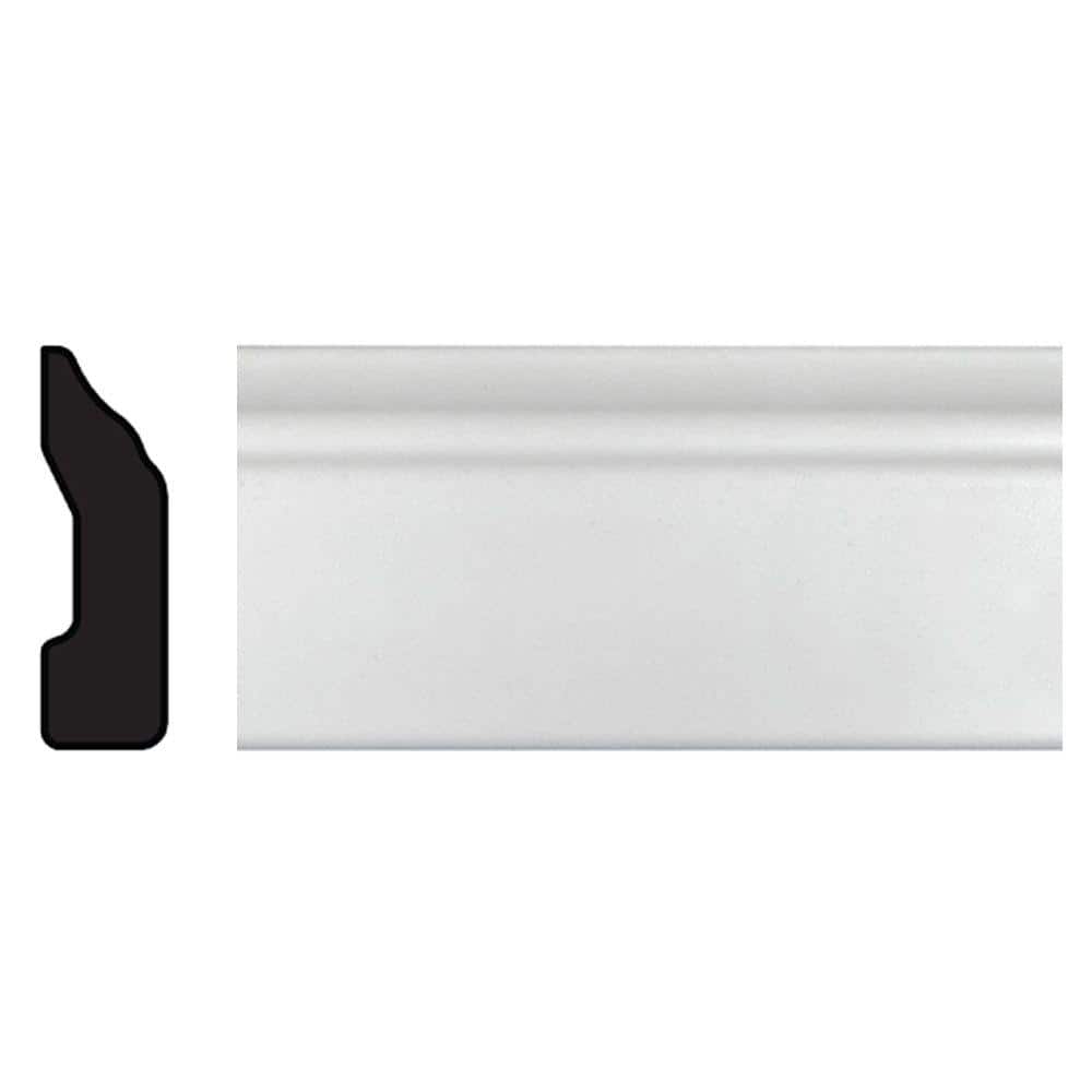 TRIMFINITY 13/32 in. x 1-3/8 in. x 96 in. Polystyrene White Stop ...