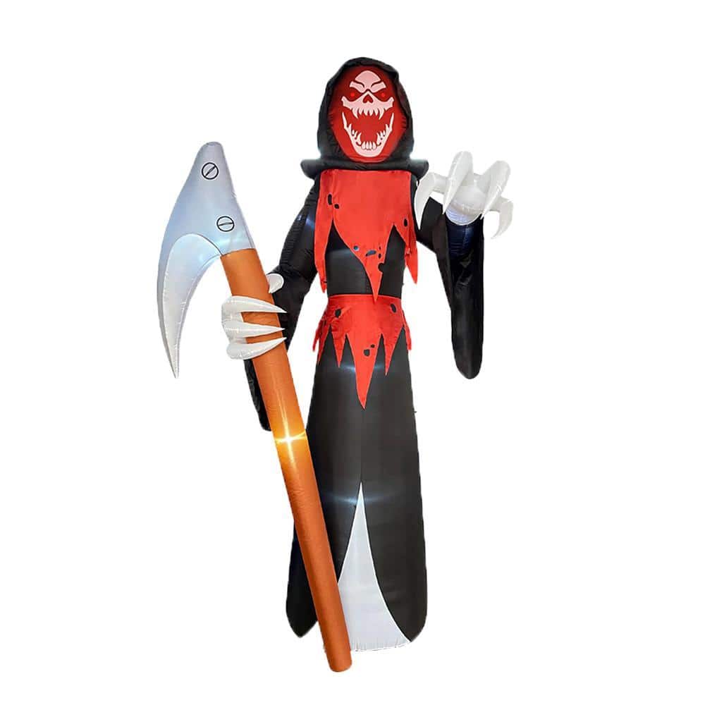 Joyfy 12 ft. Multicolor Halloween Inflatable Grim Reaper made of ...