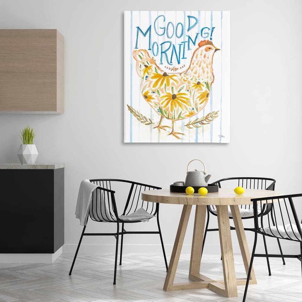 Stupell Industries Good Morning Farmhouse Hen by Jessica Mingo Unframed ...
