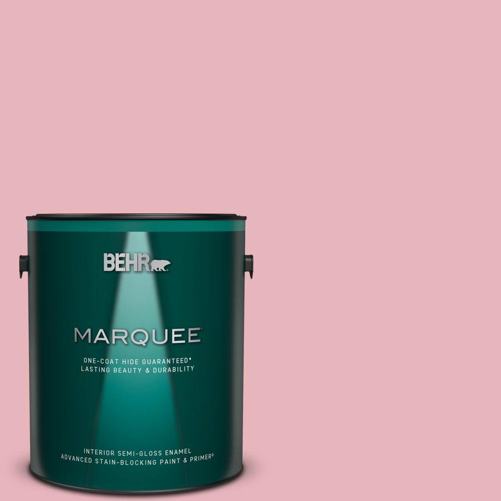 BEHR MARQUEE 1 gal. #110C-2 Colonial Rose Semi-Gloss Enamel Interior ...