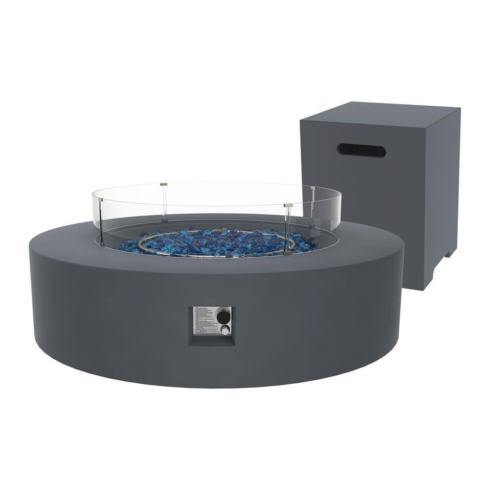 Reviews for PATIOGUARDER 42 in. Dark Grey Magnesium Oxide Outdoor Round ...