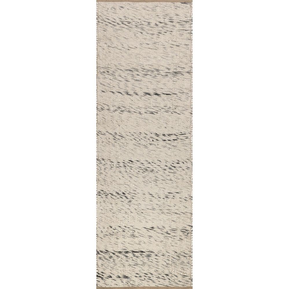 RUGS USA Hamptons Marled Ivory 2 ft. x 8 ft. Indoor/Outdoor Patio ...