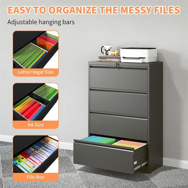 Metal Storage Cabinet VEVOR 2-Drawer Metal File Cabinet With Lock ...