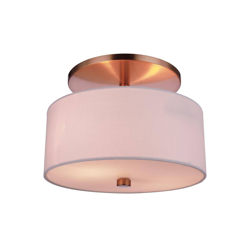 Worth Home Products WHP 6 in. Satin Brass Recessed Light Semi Flush ...