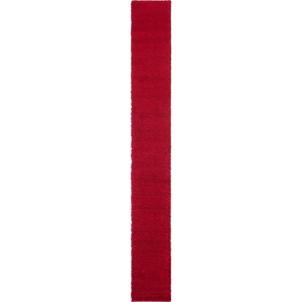 Unique Loom Solid Shag Collection Area Rug (2 ft. 7 in. x 19 ft. 8 in ...