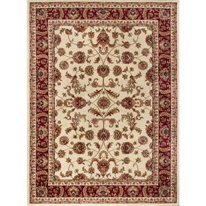 Tayse Rugs Sensation Border Ivory 9 ft. x 12 ft. Indoor Area Rug ...