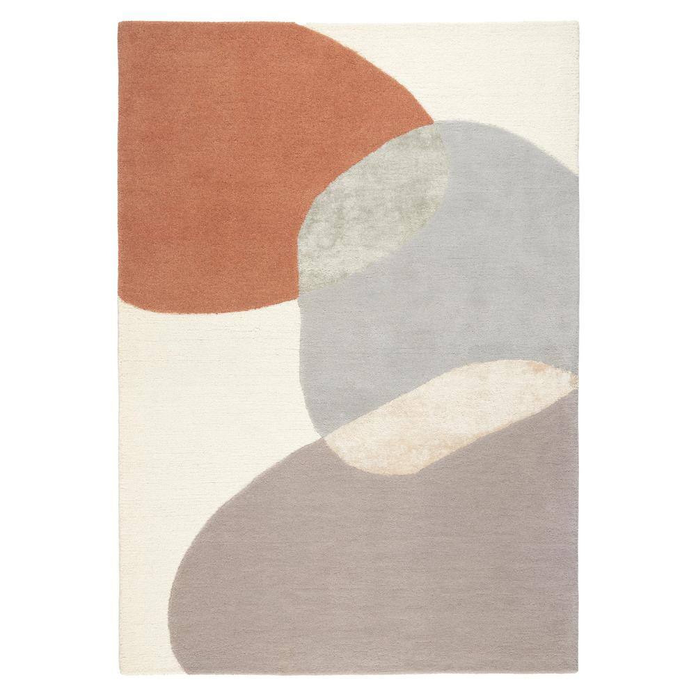TOWN & COUNTRY LIVING Oslo Hand Tufted Wool Abstract Colorblock Beige ...