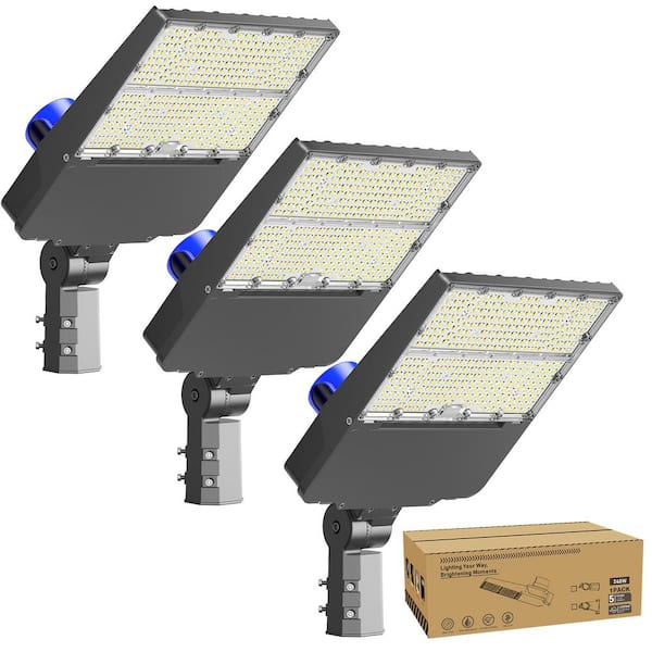 JAZAVA 360000 Lumen 240° Black Motion Sensing Dusk to Dawn Integrated ...