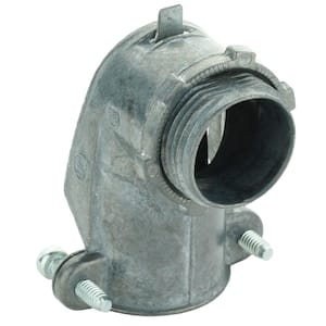 Halex 3/4 in. 90-Degree Flexible Metal Conduit (FMC) Connector 91102 ...