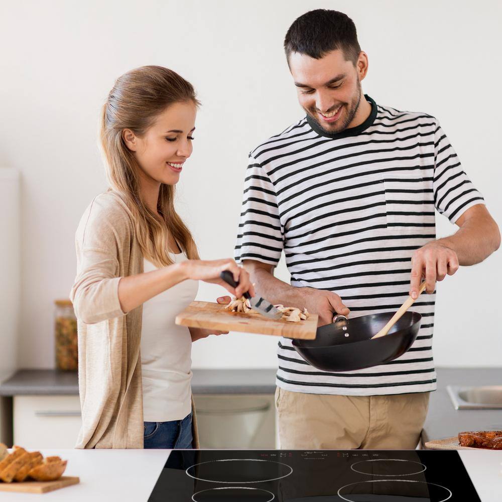 Buy 24 in. Smooth Surface Built In Induction Modular Cooktop in Black with 4 Elements Including ...