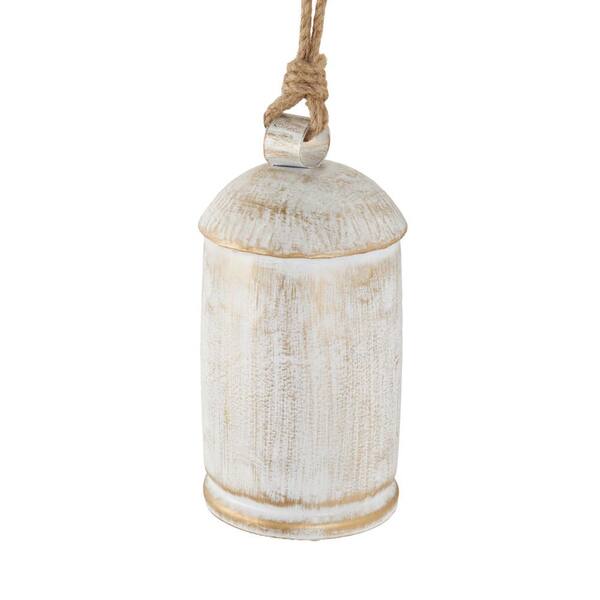 Litton Lane White Metal Cluster Bell Decorative Cow Bells with Jute ...