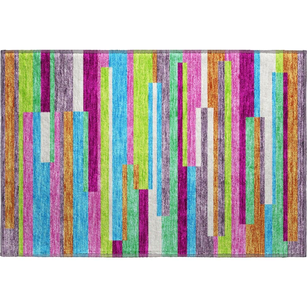 Addison Rugs Mayfield Premium Machine Washable Abstract AMF956 Lavender ...