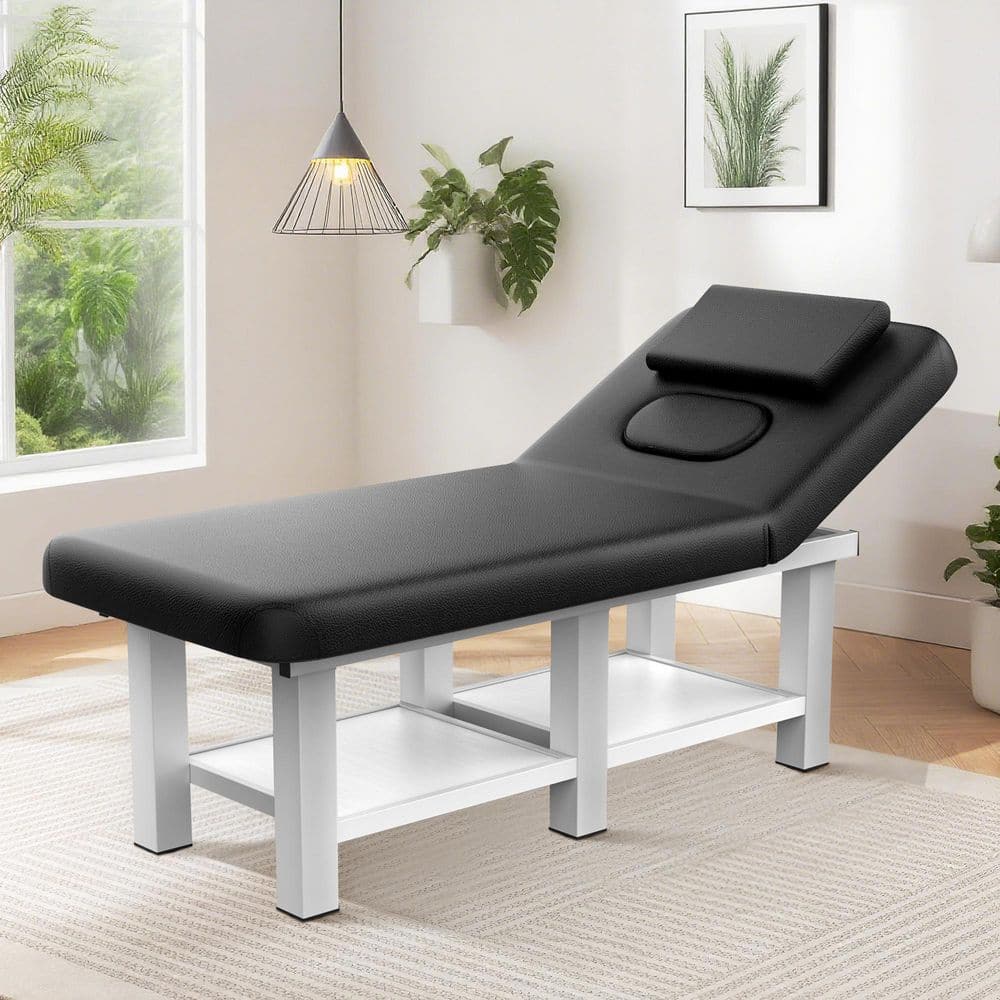 Seafuloy 31.5 in. Black Professional Massage Table Bed Heavy Duty 800 ...