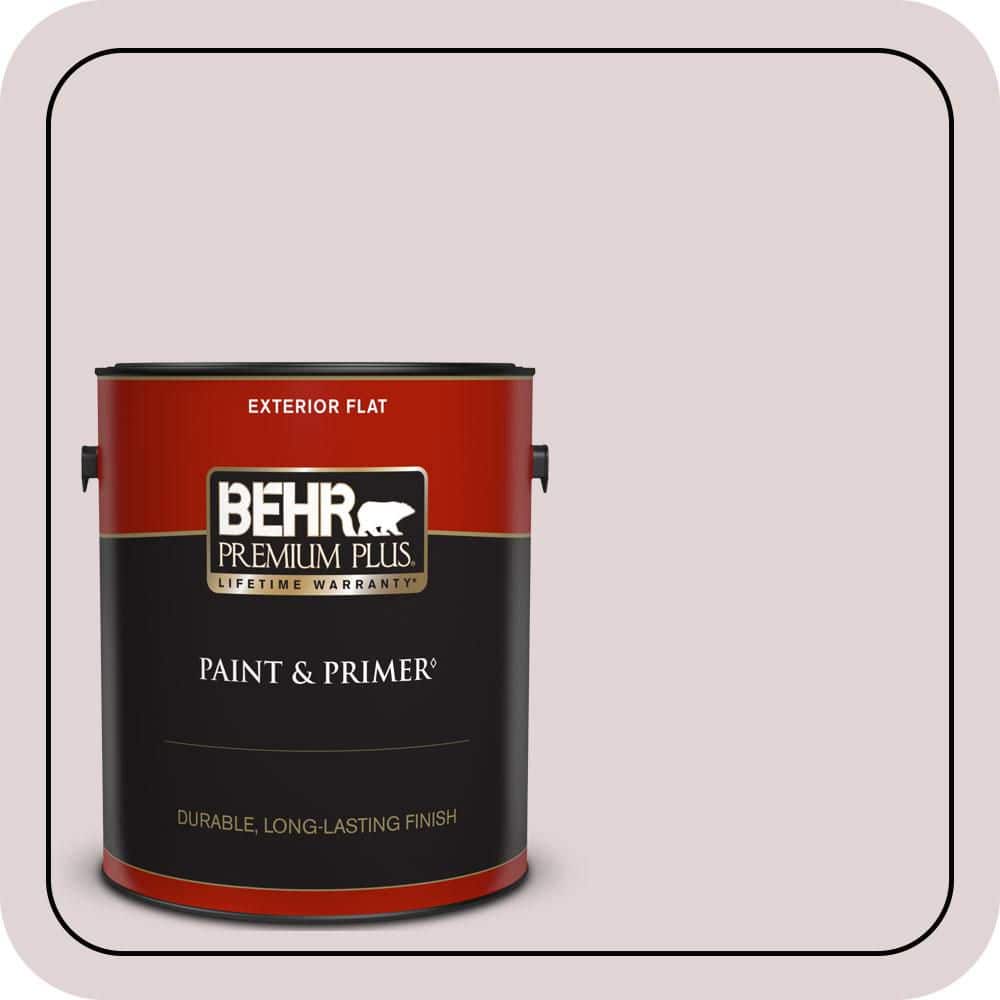 BEHR PREMIUM PLUS 1 gal. #N120-2 Razzberry Fizz Flat Exterior Paint ...