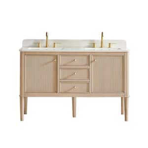 Altair Blaise 48 in. Single Freestanding Light Oak Bath Vanity with ...