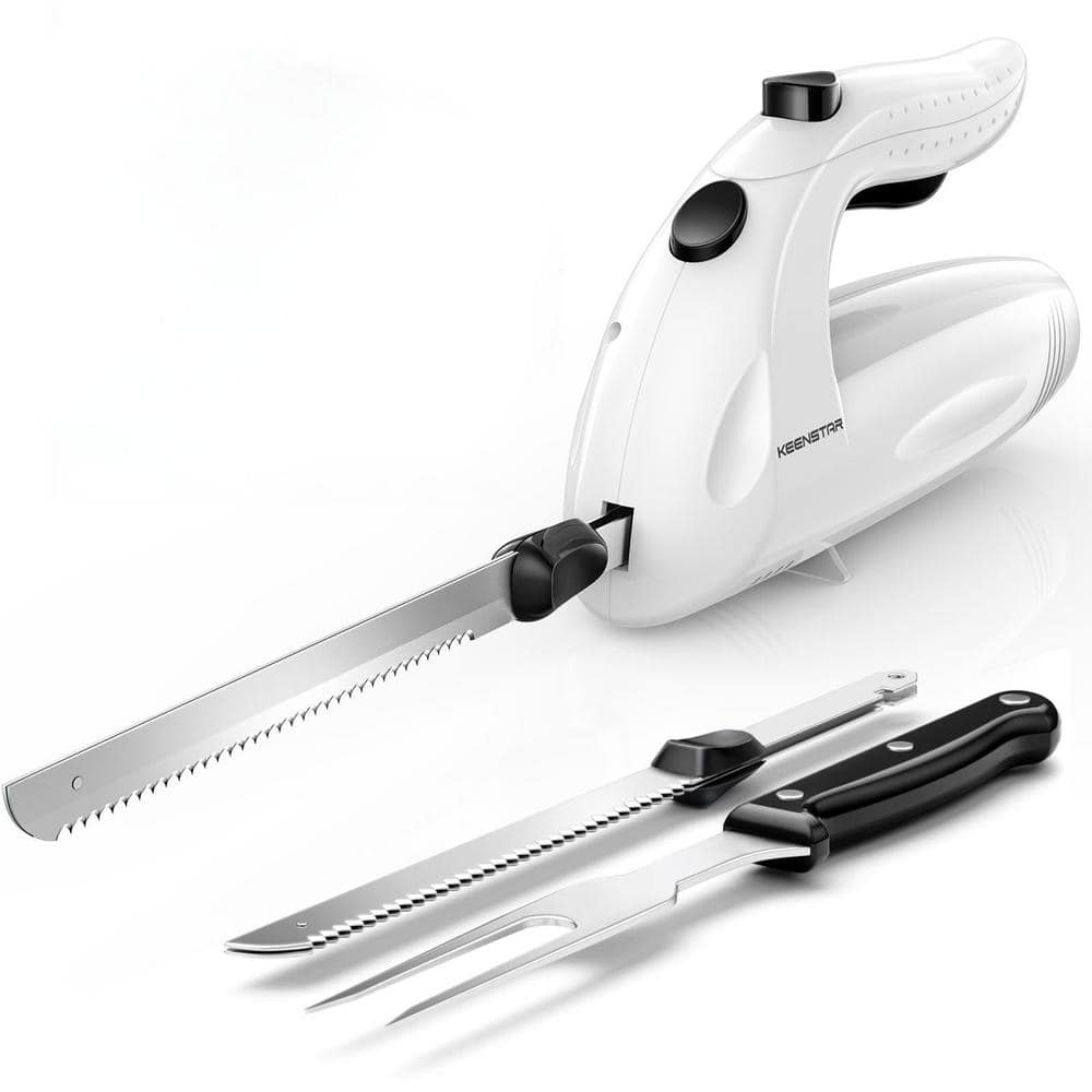 Numhew 8.27 in. 150 W Electric Knife Set with 2 Serrated Stainless ...