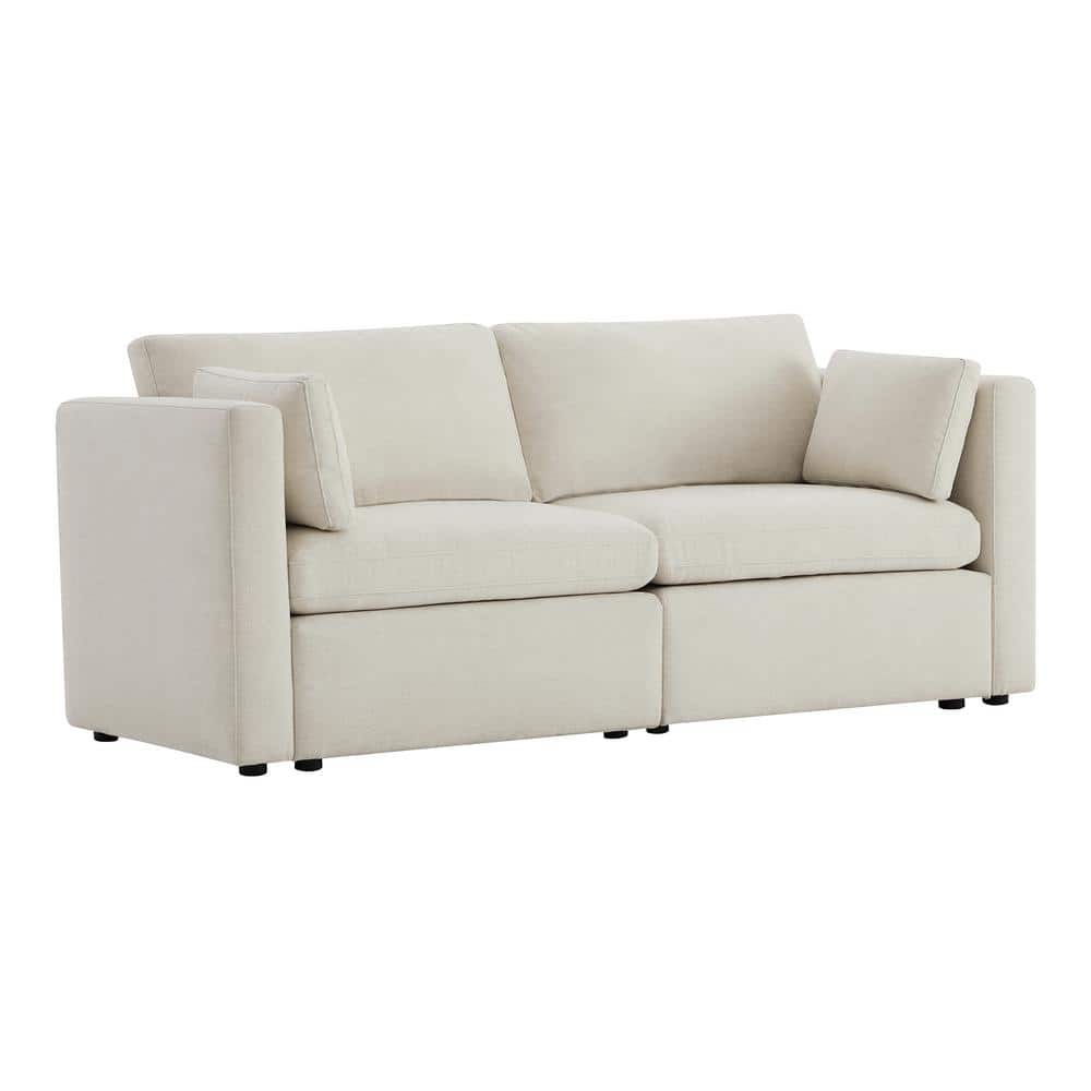 Spruce & Spring Rhea 79 in. Straight Arm Fabric Straight Modular Sofa ...