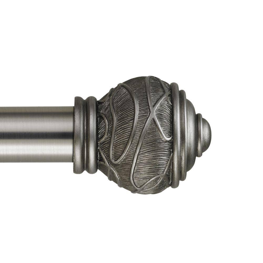 Art Decor Mercado 10 ft. Non-Telescoping Single Curtain Rod in Antique ...