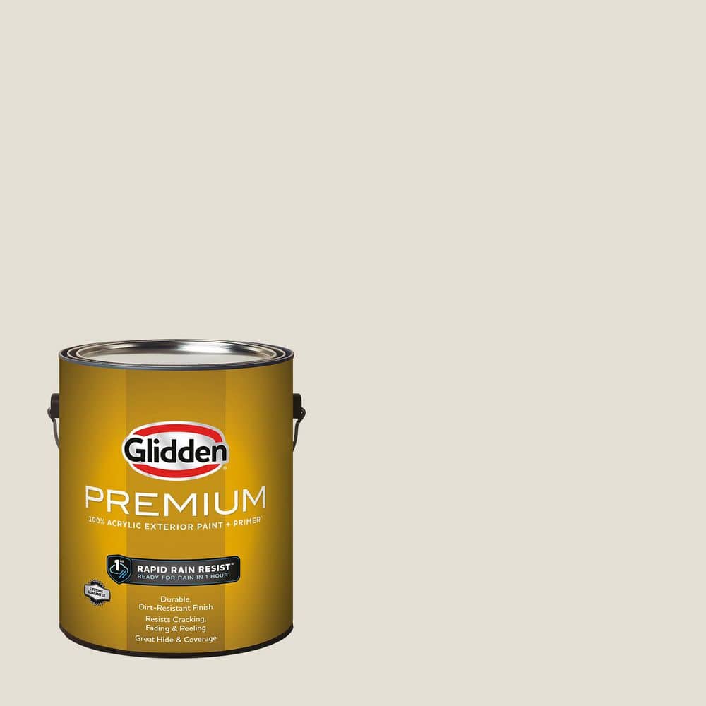 Glidden Premium 1 gal. PPG1022-1 Hourglass Flat Exterior Latex Paint ...