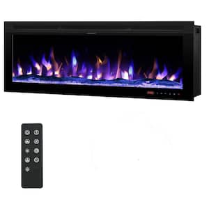 Delandgrand 36 in. Electric Fireplace Insert with 4 Pure & 3 Blended ...
