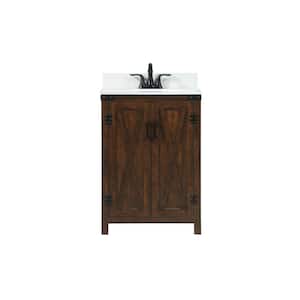 Timeless Home 32 in. Single Sink White Bath Vanity with Ivory White ...