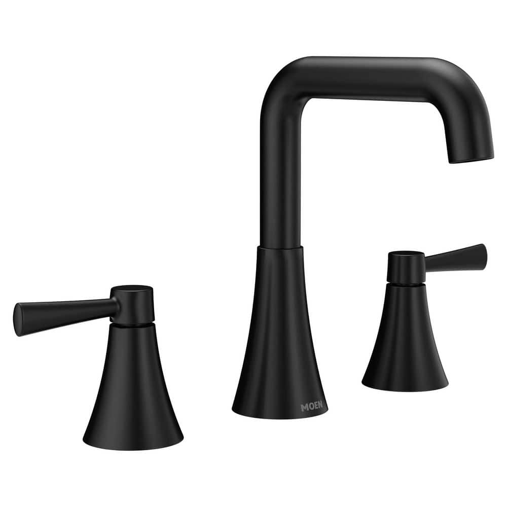 MOEN Ronan 8 in. Widespread 2-Handle Bathroom Sink Faucet with Double ...