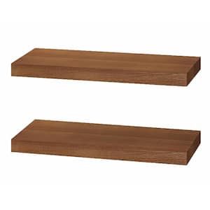 24 in. W x 6.7 in. D Dark Brown Floating Shelves Decorative Wall Shelf ...