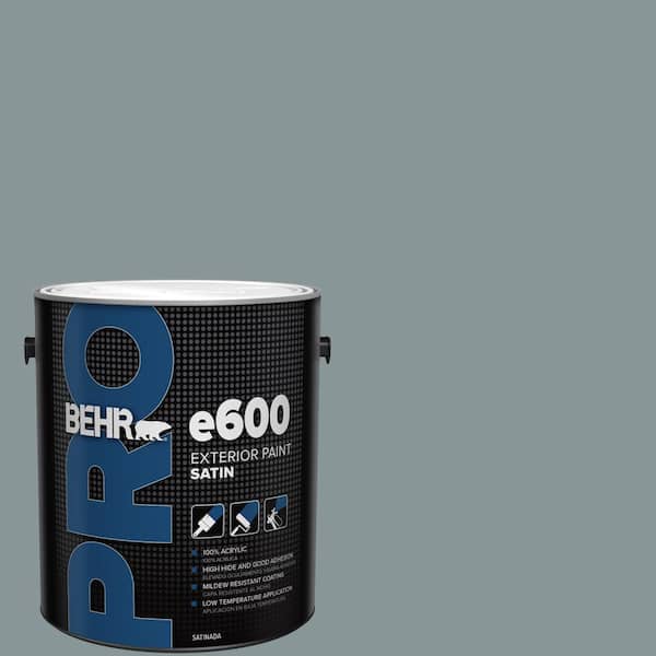 BEHR PRO 1 gal. #PPU12-15 Atmospheric Satin Exterior Paint PR64301 ...