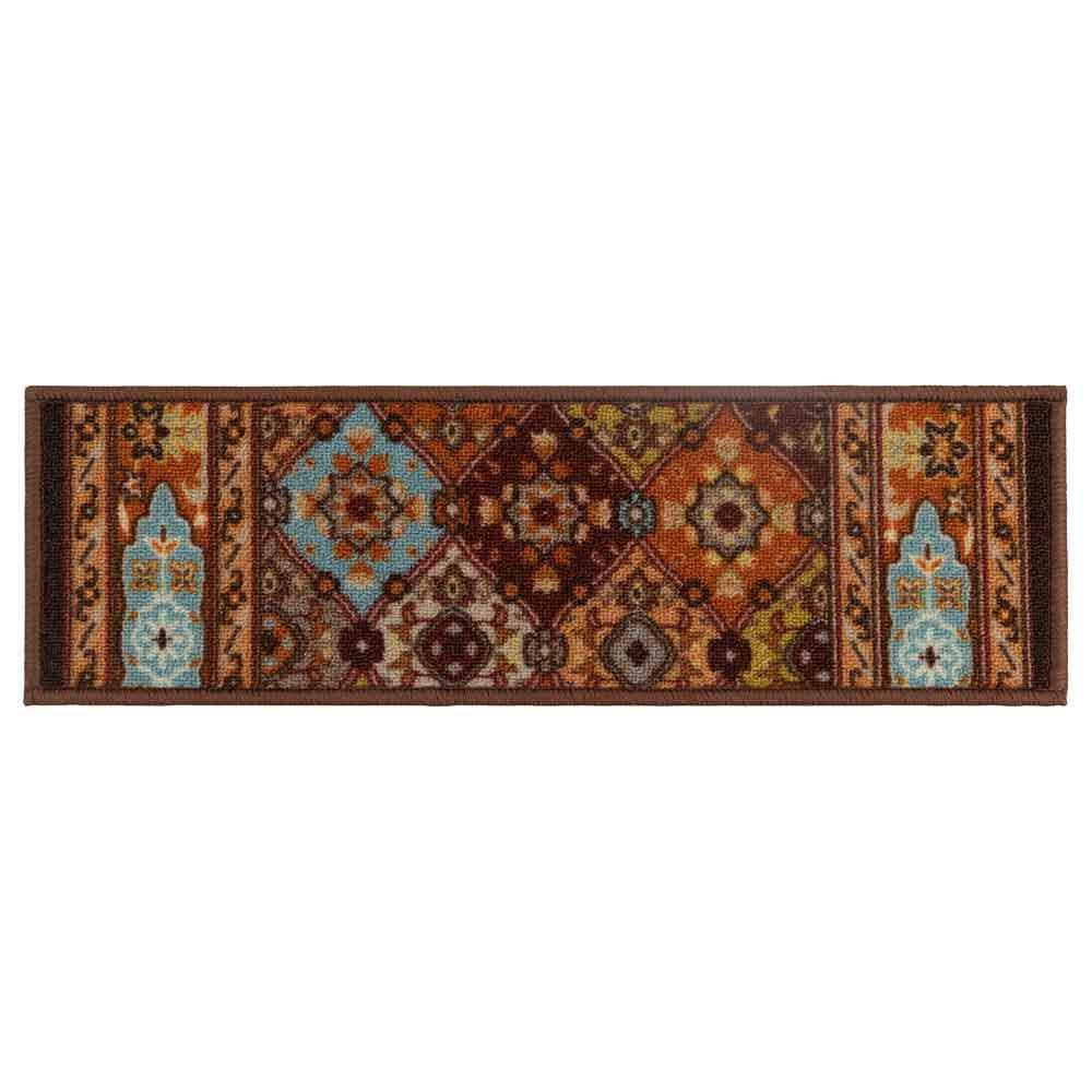RugStylesOnline Bakhtiari Multicolor 9 in. x 26 in. Stair Tread Cover ...