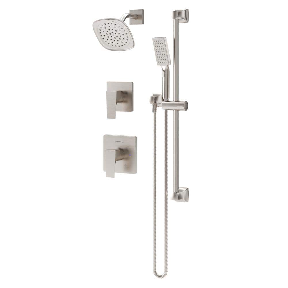 Symmons Verity Wall Mounted 2-Handle Shower Faucet Trim Kit with Hand ...