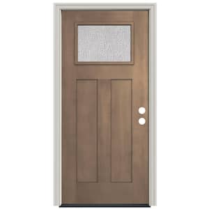 JELD-WEN Smooth Pro 36 in. x 80 in. 2 Panel Left Hand 6 Lite Clear ...