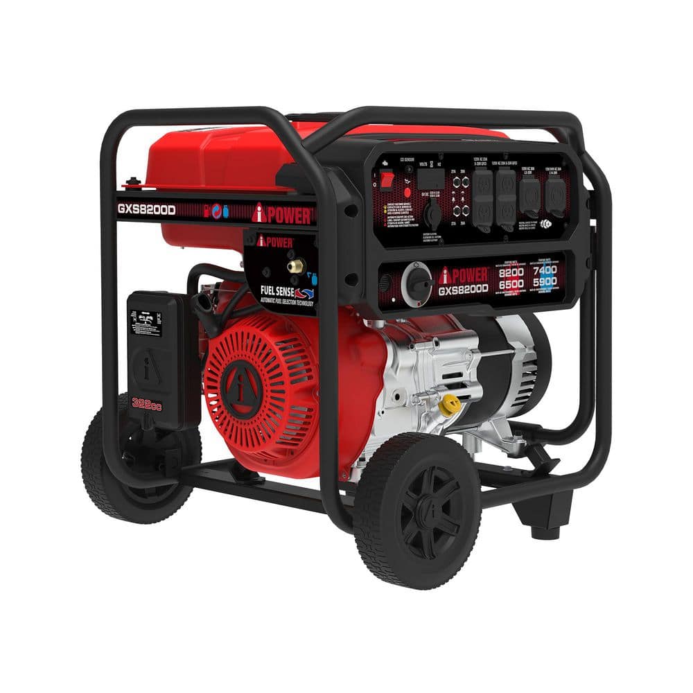 A-iPower 8200-Watt Recoil Start Gasoline Powered Portable Generator ...