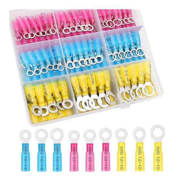 phyfalip Copper Terminal Connectors with Heat Shrink Tubing for AWG12-2 ...