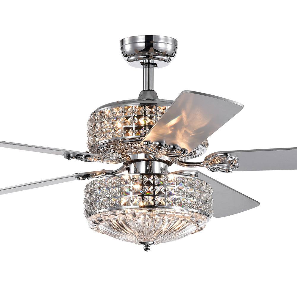 Reviews for Warehouse of Tiffany Germane 52 in. Indoor Chrome Remote ...