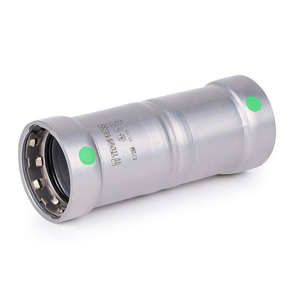 T TITANPRESS 1/2 in. Carbon Steel Press Extended Coupling EPDM ...