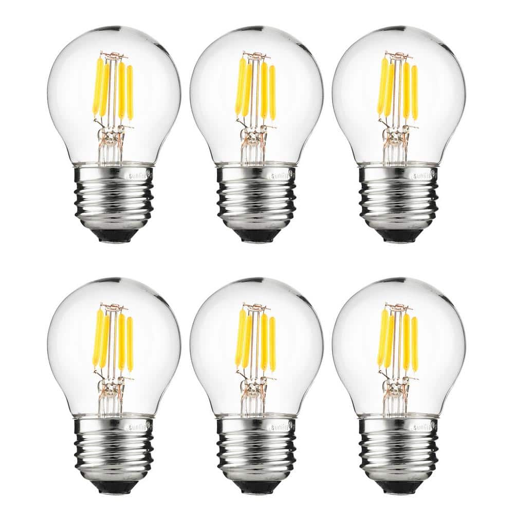 Sunlite 25-Watt Equivalent G16 Clear Filament Dimmable E26 Medium Base ...