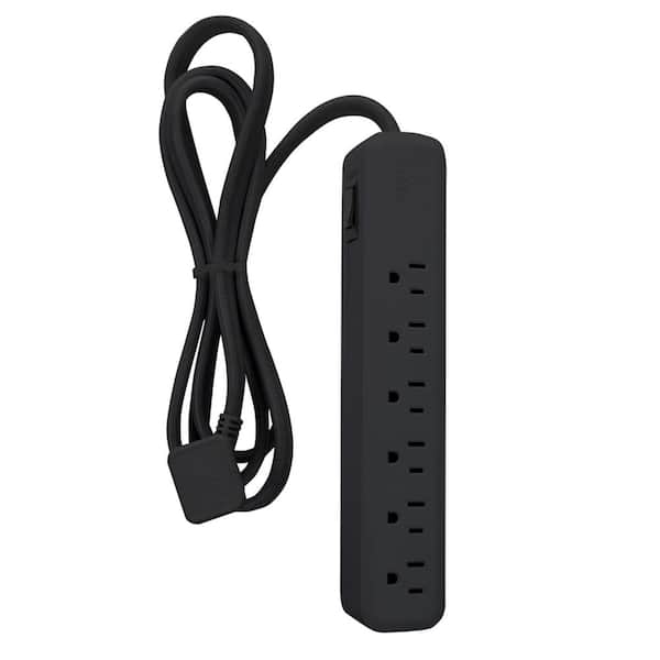 Globe Electric Designer Series 6 ft. 6-Outlet Power Strip, Black 78438 ...