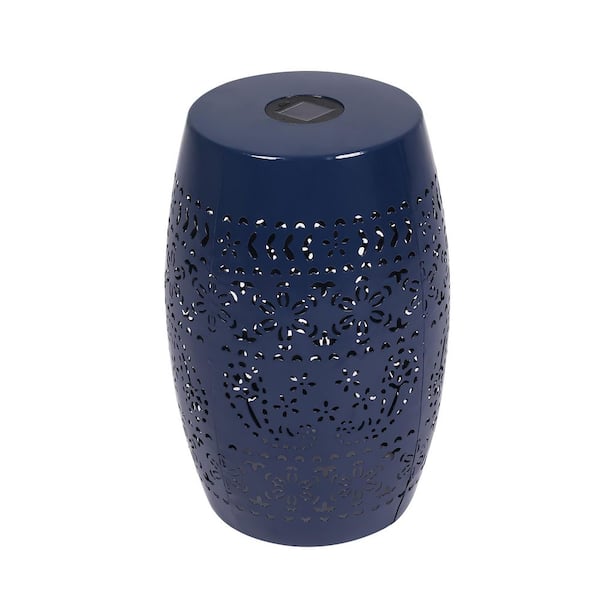 Metal Side Table-Decorative Flower Pattern Projection for Outdoor Use ...