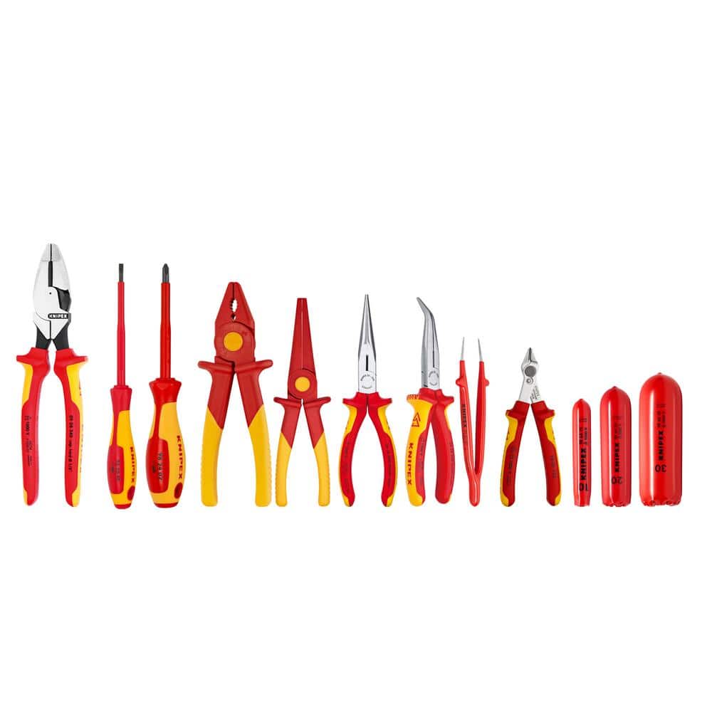 KNIPEX 12-Piece 1000V Insulated Electrical Vehicle (EV) Sets 9K 00 80 ...