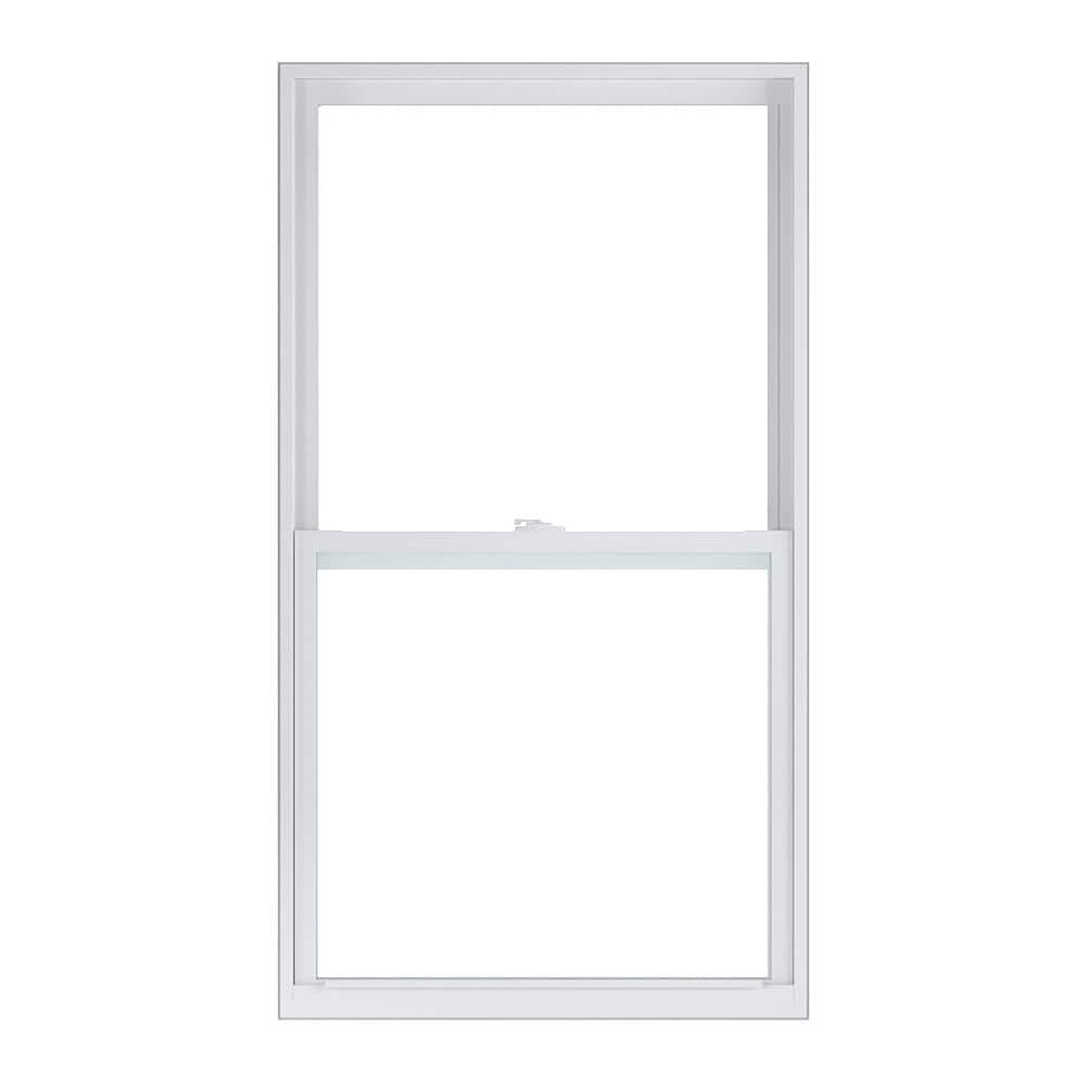American Craftsman 30.5 in. x 53 in. 50 Series White Single Hung Low-E ...