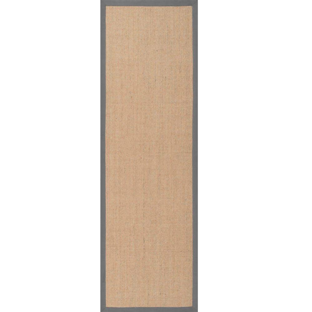 nuLOOM Orsay Casual Sisal Light Gray 2 ft. 6 in. x 10 ft. Runner Rug ...