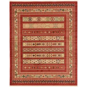 Unique Loom Fars Pasadena Rust Red 9' 0 x 12' 0 Area Rug 3116253 - The ...