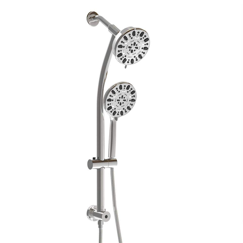Lukvuzo 7-Spray 1.8 Flow Rate Shower System with 4.7 Dual Rain ...